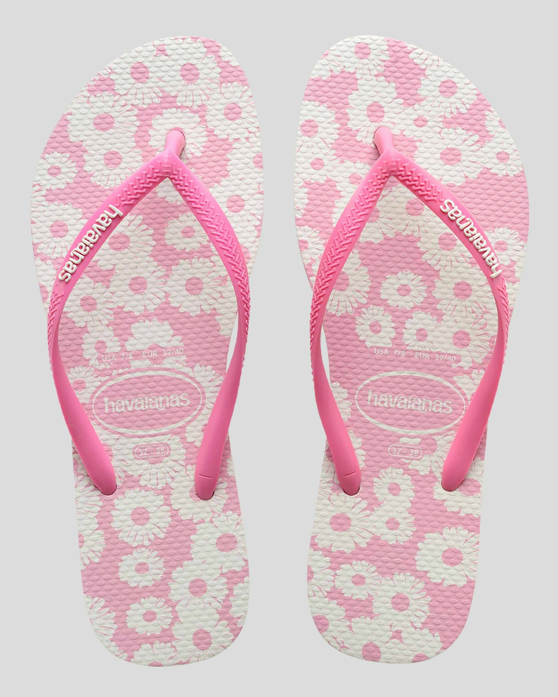 Havaianas Slim Daisy White/Rosa Kids Jandals – GR8 Gear
