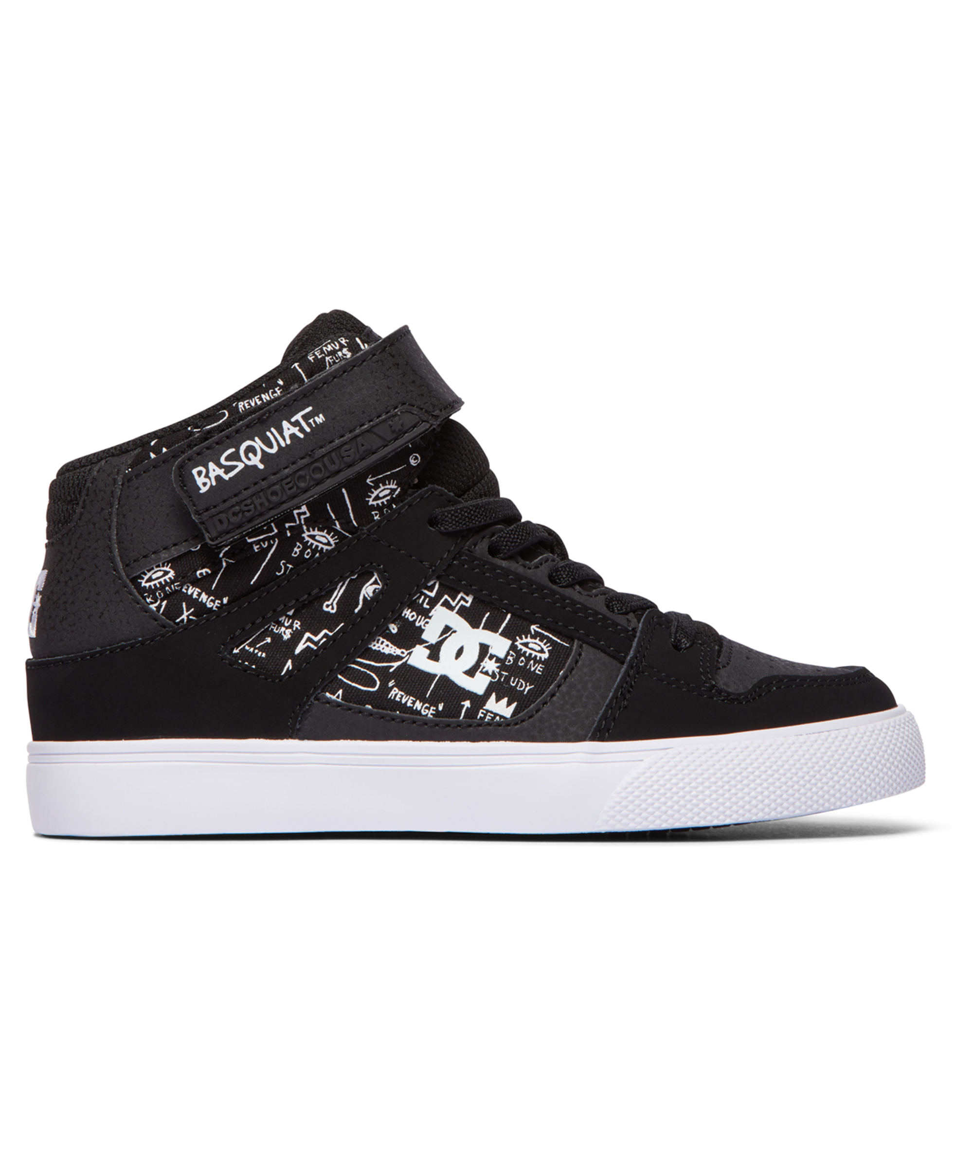 DC BASQ Pure High Top kids BASQ black/white/print – GR8 Gear